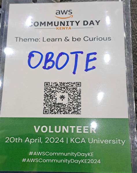 Kevin Obote On Linkedin Awscommunityday Awscommunitydayke2024