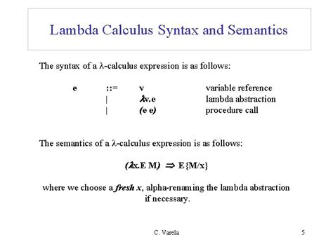 Programming Languages Csci 44306969 Lambda Calculus Carlos Varela