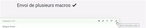Envoi De Plusieurs Macros