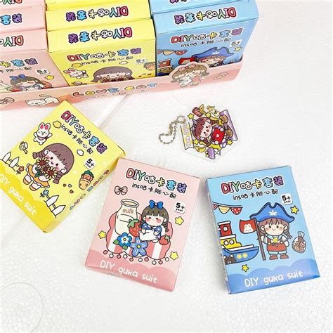 Diy咕卡套裝 咕卡套裝 全套材料包 咕卡貼紙 咕盤 隨心配 Diy 手帳古卡 創意估卡盤 立體咕卡豪華 蝦皮購物