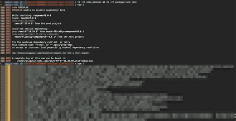 Npm Err Could Not Resolve Dependency Npm Err Peer React16140
