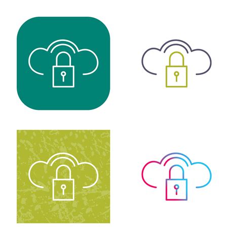 Secure Cloud Vector Icon 29959547 Vector Art At Vecteezy