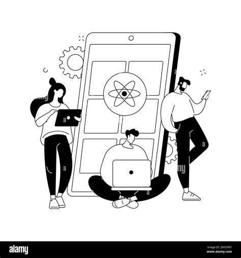 React Native Mobile App Abstract Concept Vector Illustration Stock Vector Image Art Alamy