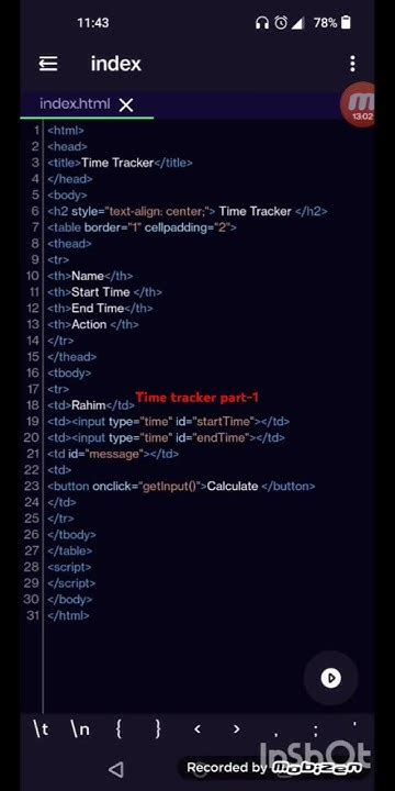 Time Tracker Part 1 Using Javascript Coding Application Javascript Javascriptforbeginners