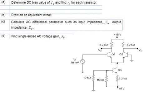 A Determine DC Bias Value Of I And Find R For Chegg Com