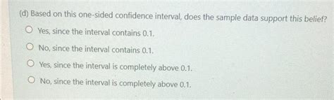 Solved The Following Statistical Software Output Is For A