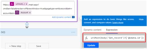 generate dynamics 365 record link in a flow using cds connector power