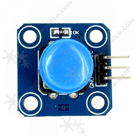 Blue Push Button Module Open Impulseopen Impulse