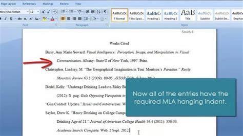 MS Word Hanging Indents By Christina Grimsley No Audio This One Minute Video Tutorial