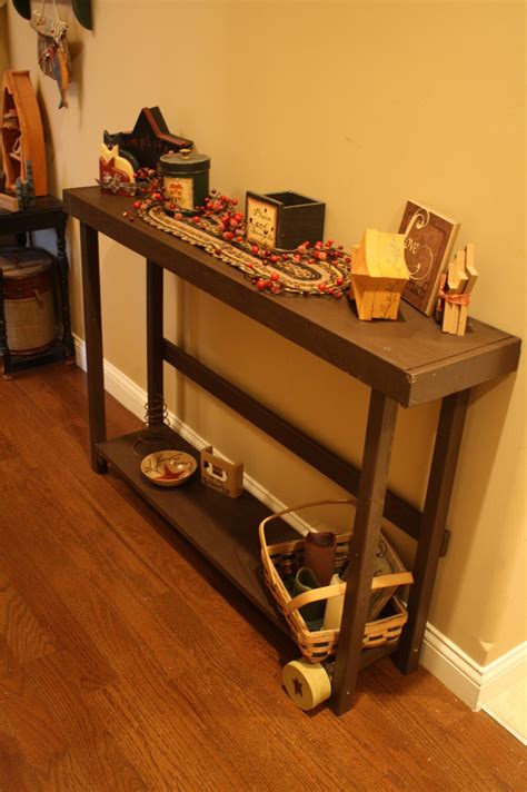 Rustic SOFA Console TABLE Beautiful Chocolate Paint Hall Etsy