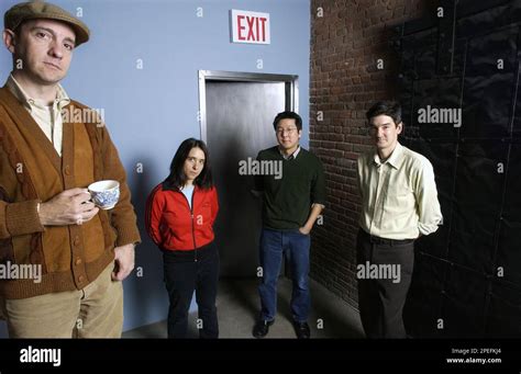 Music Group Magnetic Fields Pose At Sacks And Co In New York On Nov 7 2004 From Left Are