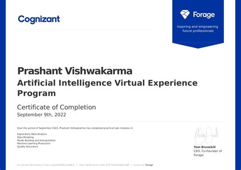 Prashant Vishwakarma On Linkedin Hello Connections Glad To Inform That I Completed Cognizants