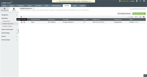 Installing Extensions Log360 Cloud