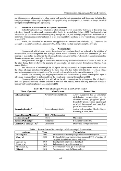 Nanoemulsion And Nanoemulgel As A Topical Formulation Pdf