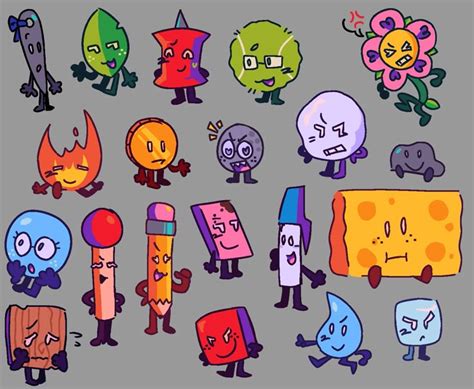 Bfdi Chars From Memory Oh Yeah Cute Drawings Book Art Book Art