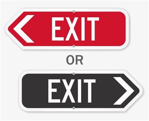 Exit Sign With Arrow Emergency Exit Arrows PNG Image Transparent PNG Free Download On SeekPNG