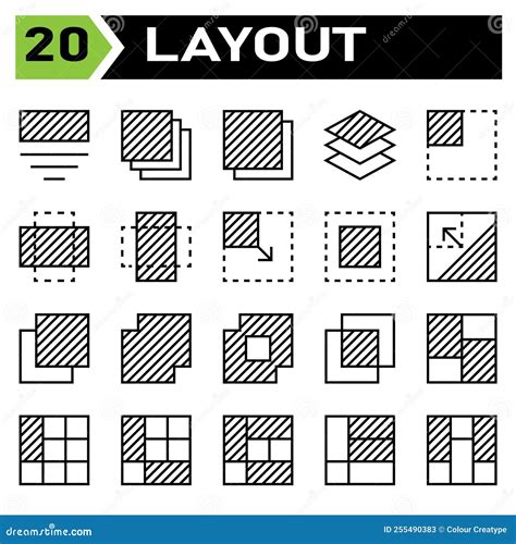 Layout Icon Set Include Layout Grid Dashboard Interface User