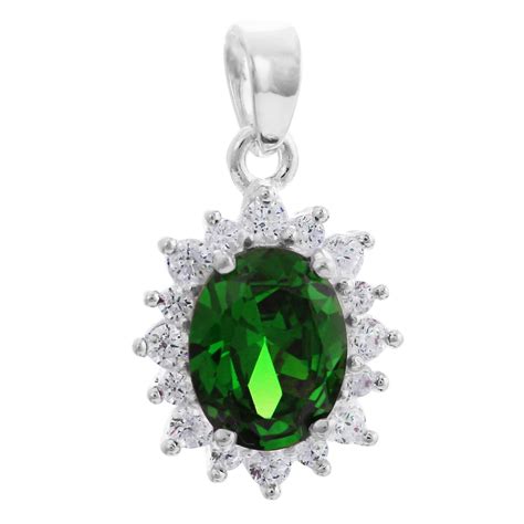 Sp086 Sterling Silver Colourful Cz Pendants W J Sutton