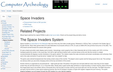 Computer Archeologys Page On Space Invaders Set Side B