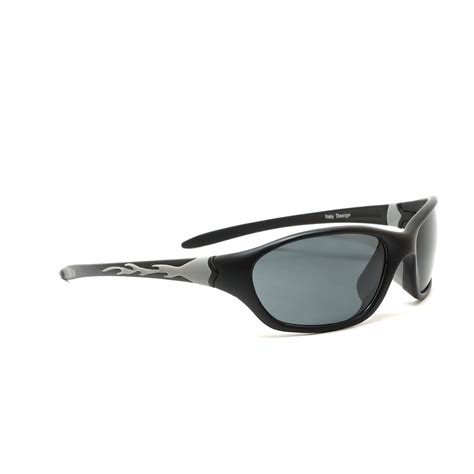 Prototype 6 Flame Deadstock Wraparound Visor Sunglasses Grey Vivid