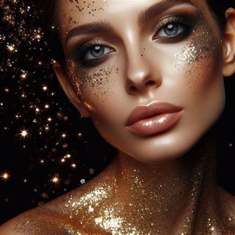 Premium Photo Glitter Makeup