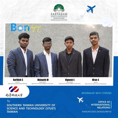 Karpagam Academy Of Higher Education On Linkedin Taiwaneducation