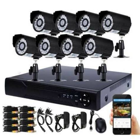 Комплект за видеонаблюдение 8 канален Dvr с 8 камери връзка с интернет Emag Bg