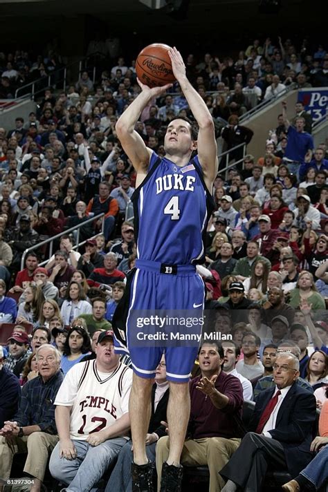 Duke Jj Redick In Action Taking Shot Vs Temple Philadelphia Pa