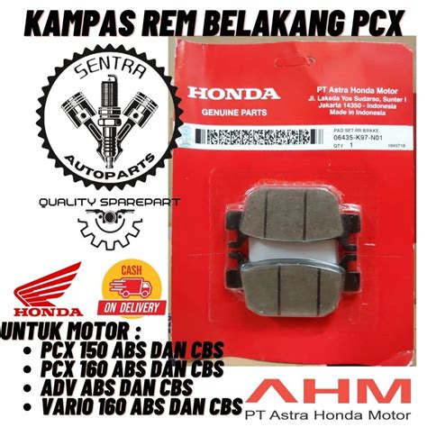 Jual Original Ahm Dispad Kampas Rem Belakang Pcx 150 Pcx 160 Adv Cbs Dan Abs Vario 160 Shopee