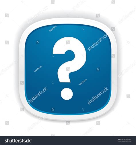 Illustration Question Mark Icon Blue Button Stock Vector Royalty Free 345892007 Shutterstock