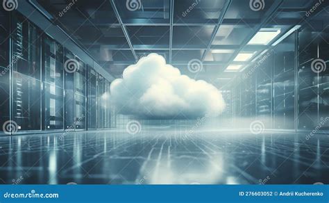 Abstract Cloud Computing Technology Background Ai Generated Stock Illustration Illustration