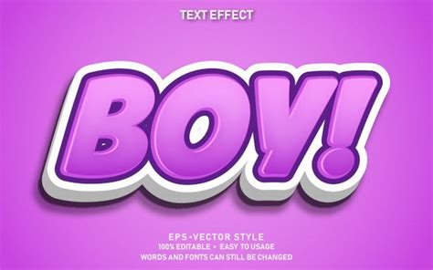 Typography Poster Design Boy Text Effect