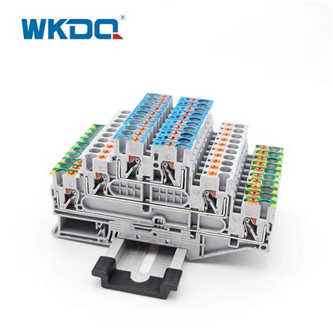 China Din Rail Push In Terminal Block Multi Level Terminal Block With