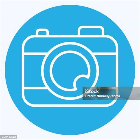 아이콘 카메라 엔터테인먼트 기호와 관련이 있습니다 파란 눈 스타일 심플한 디자인 일러스트레이션 가득 찬에 대한 스톡 벡터 아트 및 기타 이미지 Istock
