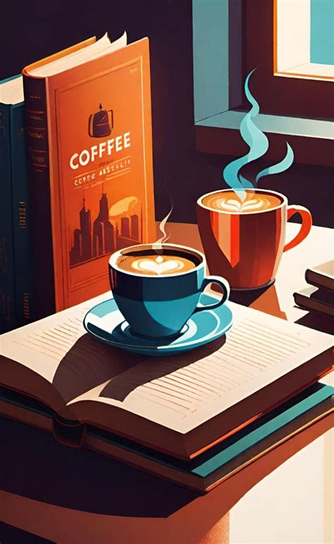 ☕📚 Cozy Pastel Escape Coffee And Books In Soft Light Cozy Coffee Art