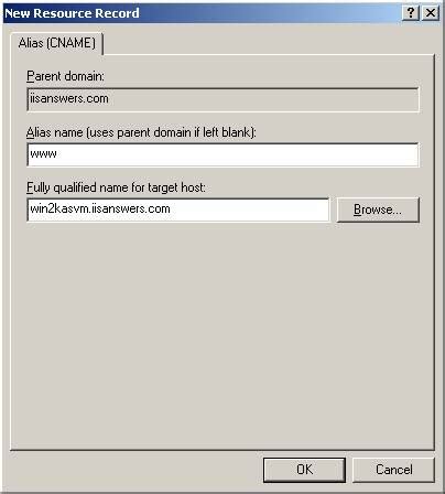 Domain Name System No CNAME In Windows DNS Server Fault