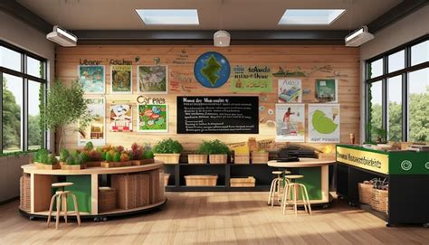 Premium Ai Image An Ecofriendly Classroom With Solar Panels A Compost