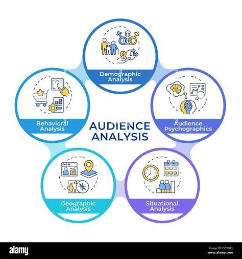 Audience Analysis Infographic Circles Flowchart Stock Vector Image And Art Alamy