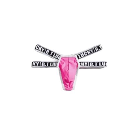 Ropa Interior Hombre Fucsia Glfmlx Tanga Cintura Cinta Con Letras Sexy