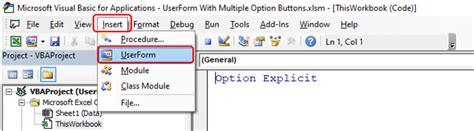Effortlessly Create Dynamic Userforms With Multiple Option Buttons In