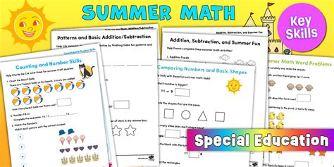 Summer Math Worksheets For Special Education Teacher Made