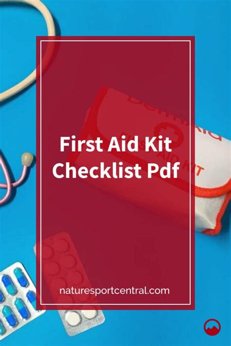 First Aid Kit Checklist Pdf