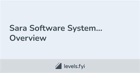 Sara Software Systems Careers Levelsfyi