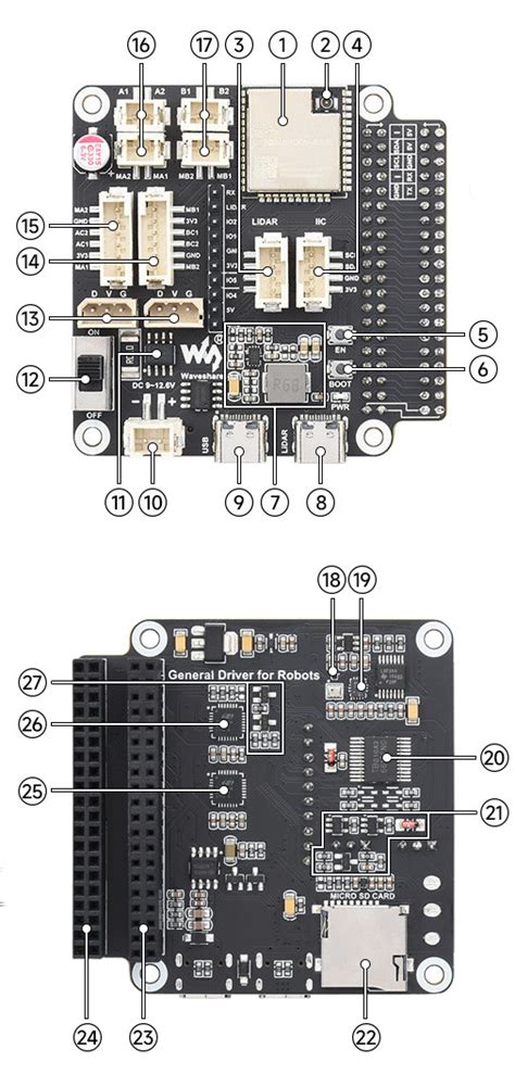 General Driver Board Multifunctional Robot Controller Esp32 Wifi Bluetooth Esp Now
