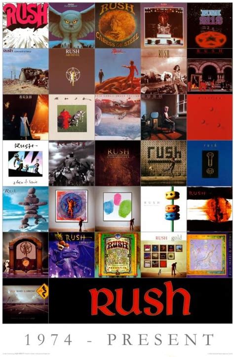 Rush Discography Poster Print 24x36 Poster Print 24x36