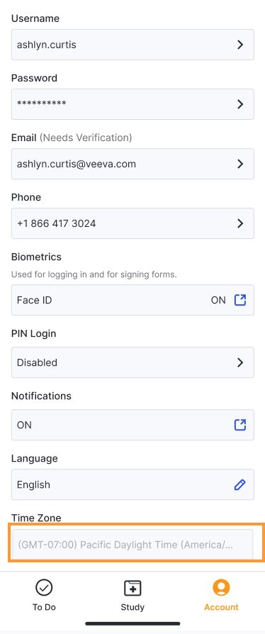 Updating Language And Time Zone Preferences Veeva Ecoa Help