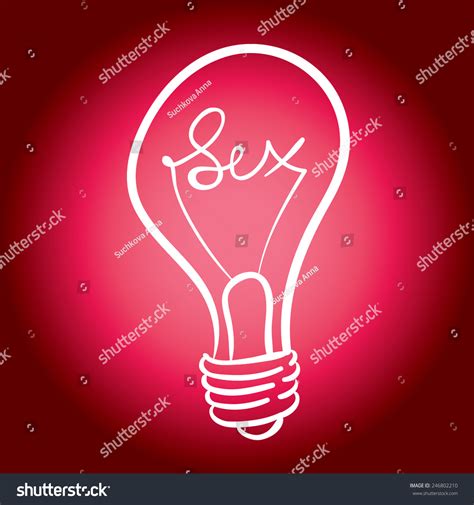 Vector Lighting Bulb Sex Hand Lettering Stock Vector Royalty Free 246802210 Shutterstock