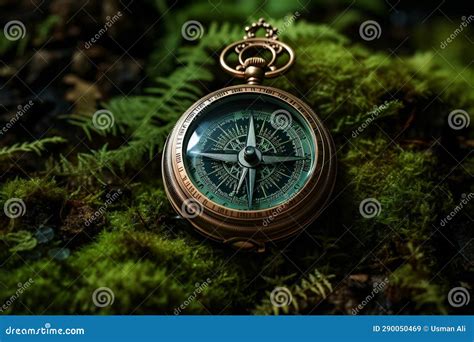 Compass In The Forest Ai Stock Image Image Of Wild 290050469