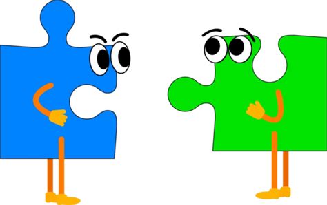 Vector Illustration Of A Jigsaw Puzzle Being Solved With Hands And Feet