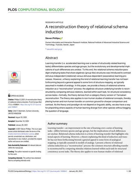 Pdf A Reconstruction Theory Of Relational Schema Induction